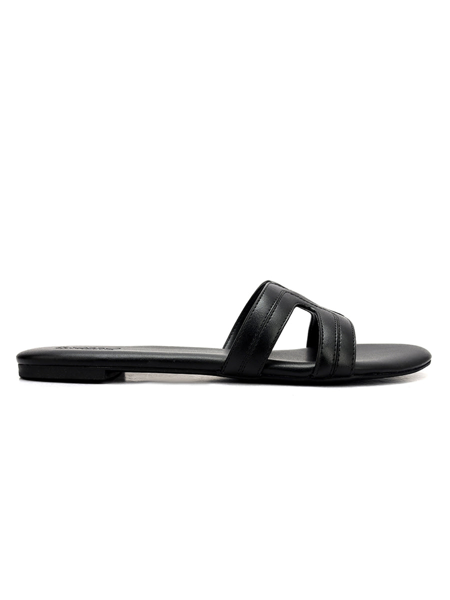 Black Curve Sliders – Rosso Brunello Leathers Pvt. Ltd.