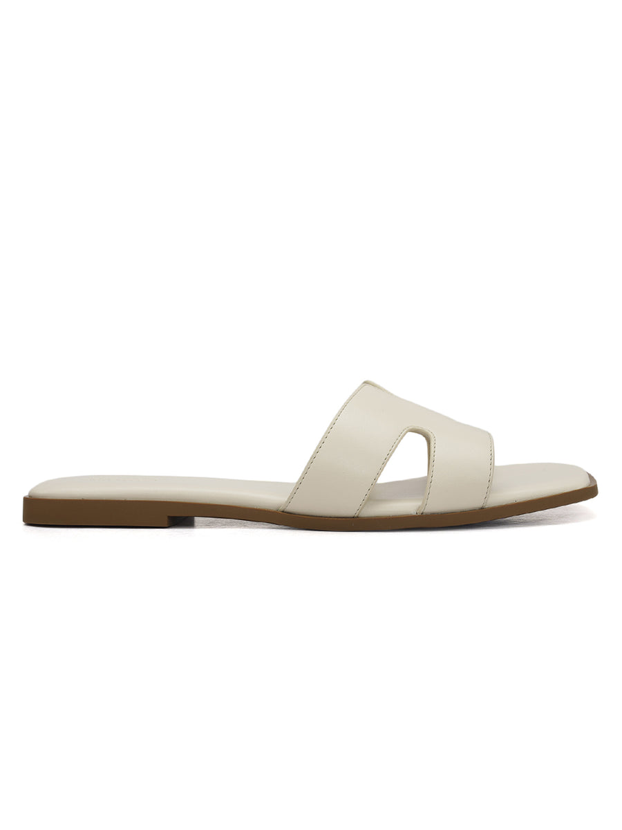 White Curve Sliders – Rosso Brunello Leathers Pvt. Ltd.