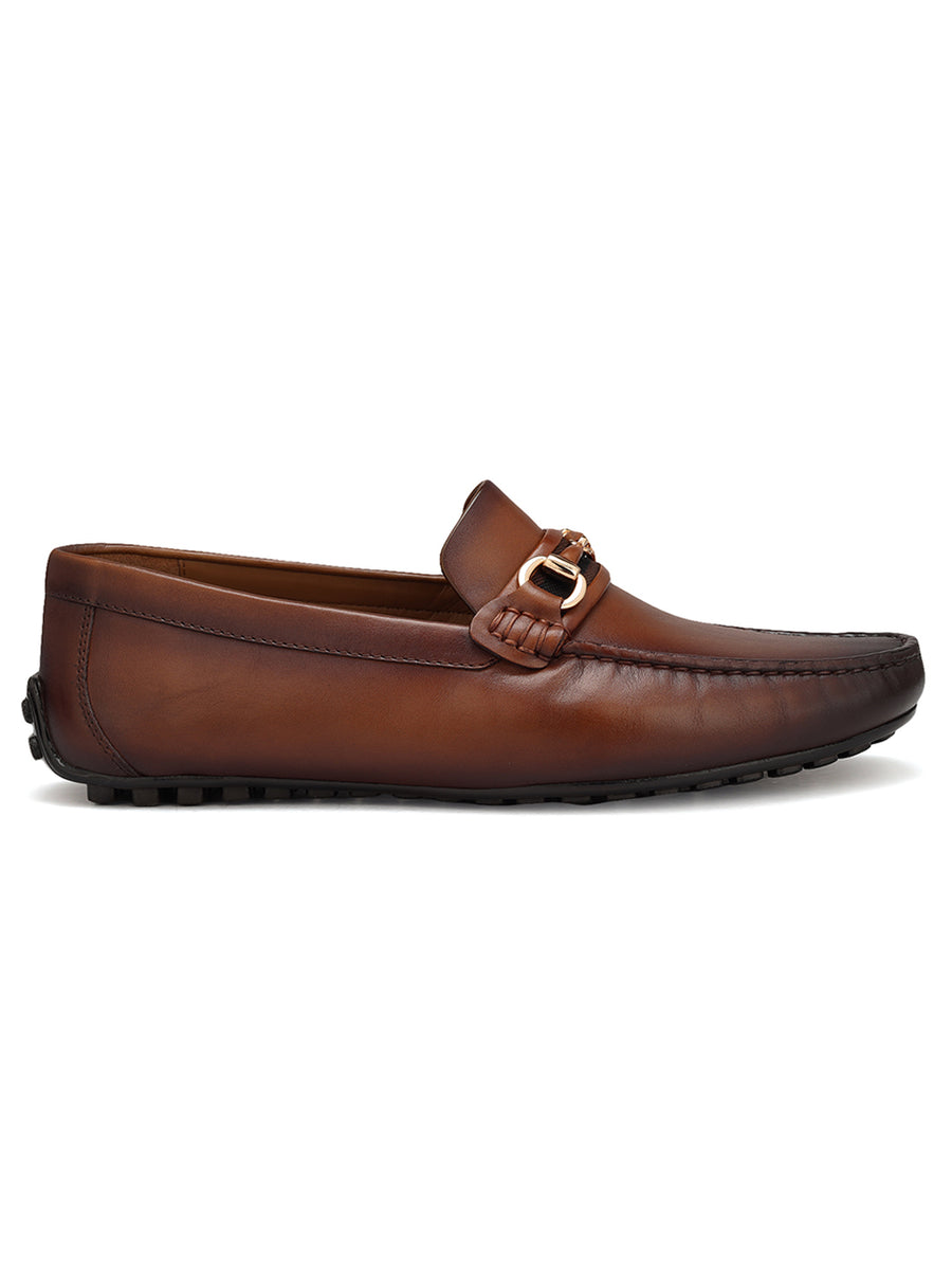 Tan Top Embellished Moccasins – Rosso Brunello Leathers Pvt. Ltd.