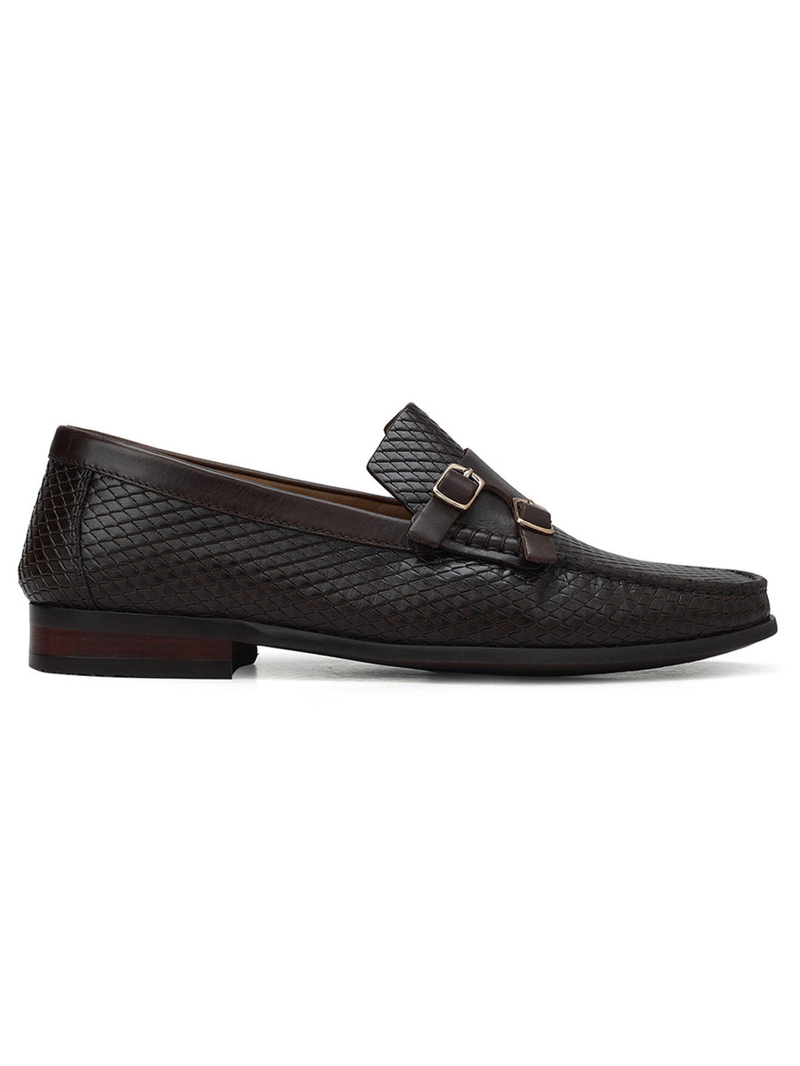 Brown Monk Strap Style Moccasins – Rosso Brunello Leathers Pvt. Ltd.